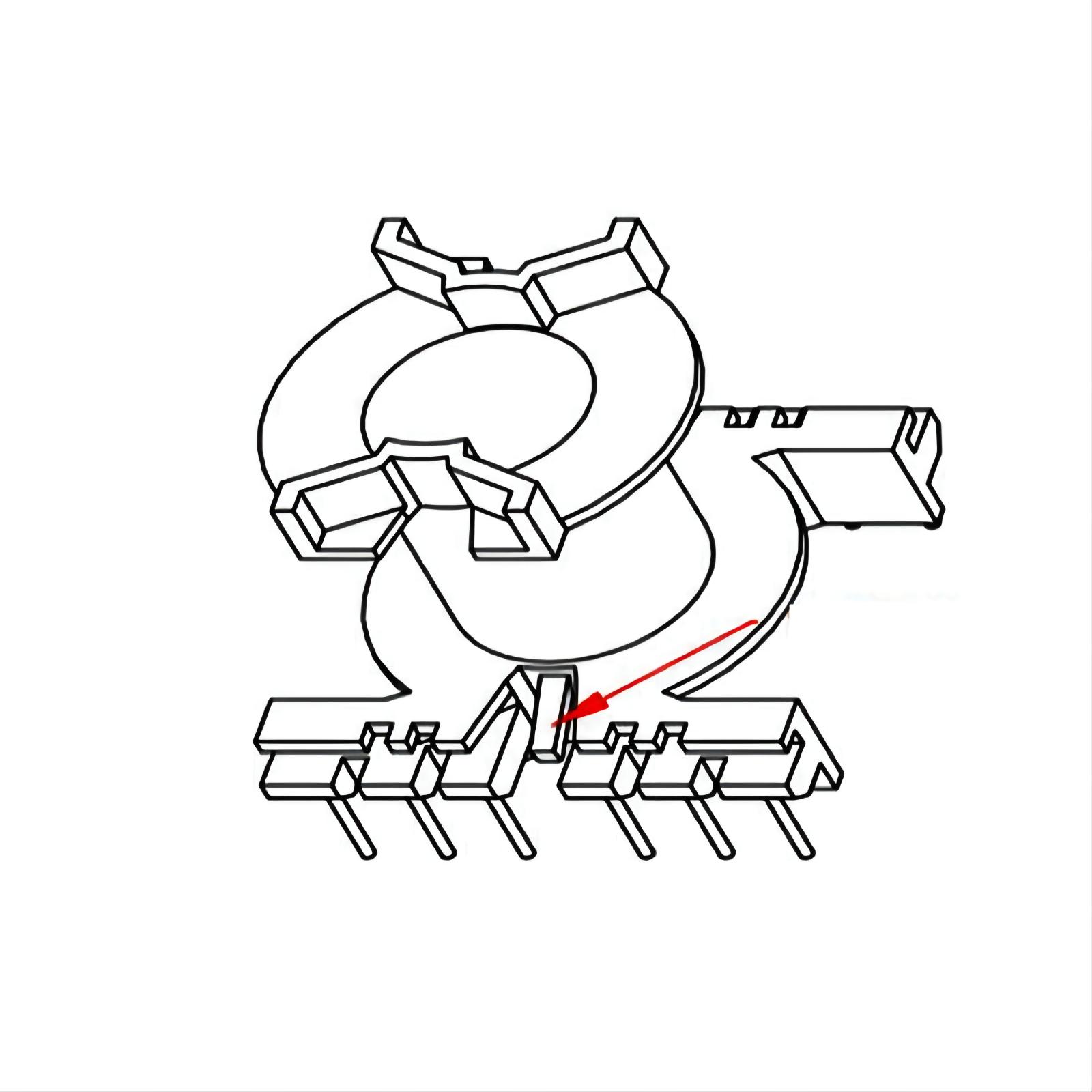 焕升塑料PQ3230(6+6)-3高频变压器骨架磁芯BOBBIN图纸 - 变压器骨架厂家-东莞市焕升塑料有限公司（BMC/电木注塑）